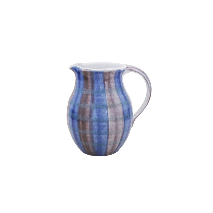 Tartan Curvy Water Jug – Uig Pottery