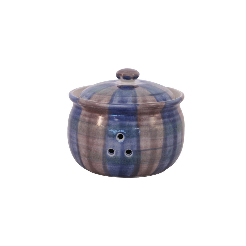Tartan Garlic Pot – Uig Pottery