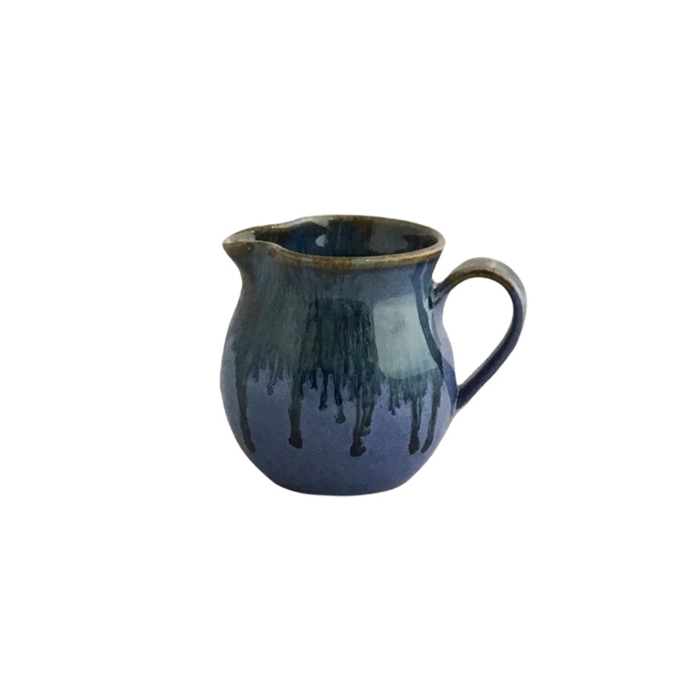 Uig Blue Curvy Cream Jug – Uig Pottery
